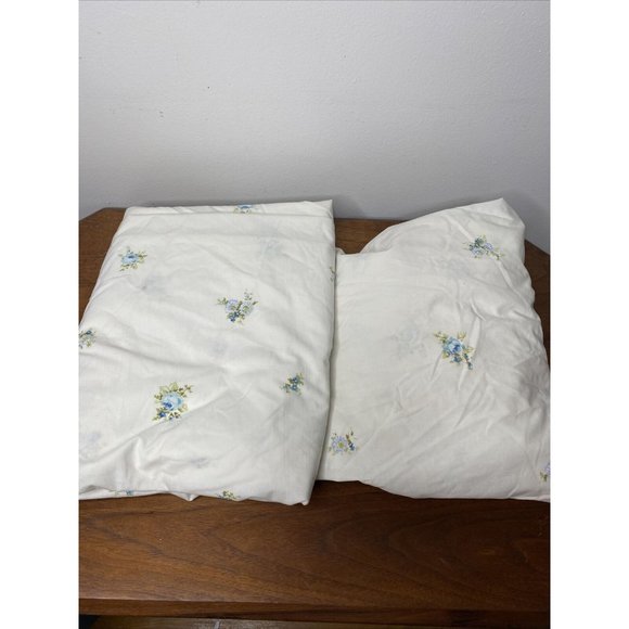 Sears | Bedding | Vintage Sears Perma Prest Percale Sheet Set Blue ...
